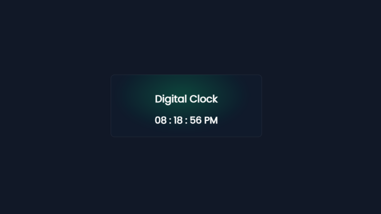 Digital Clock Using Html Css And Javascript Coding Torque Coding Torque 6525