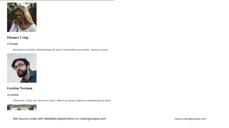 Testimonial Cards Using Html And Css Coding Torque Coding Torque 0504