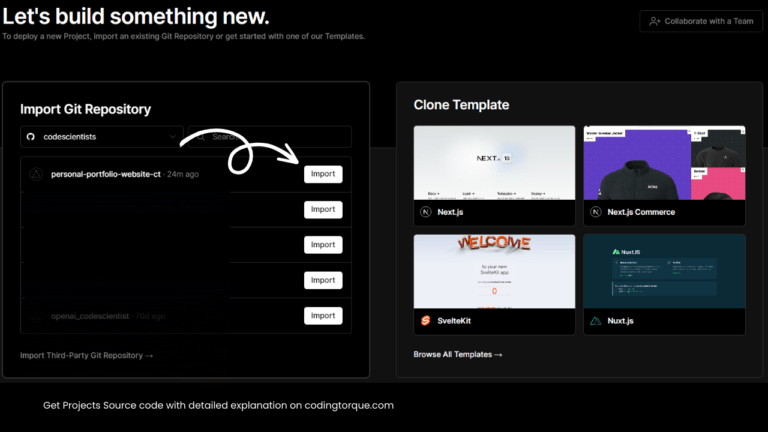 How To Deploy Html Css And Javascript Website On Vercel Coding Torque