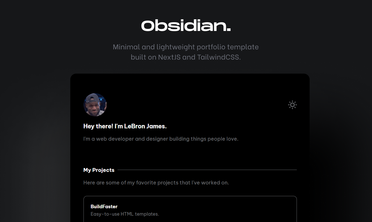 Elegant Portfolio Built Using Nextjs And Tailwind Css Coding Torque