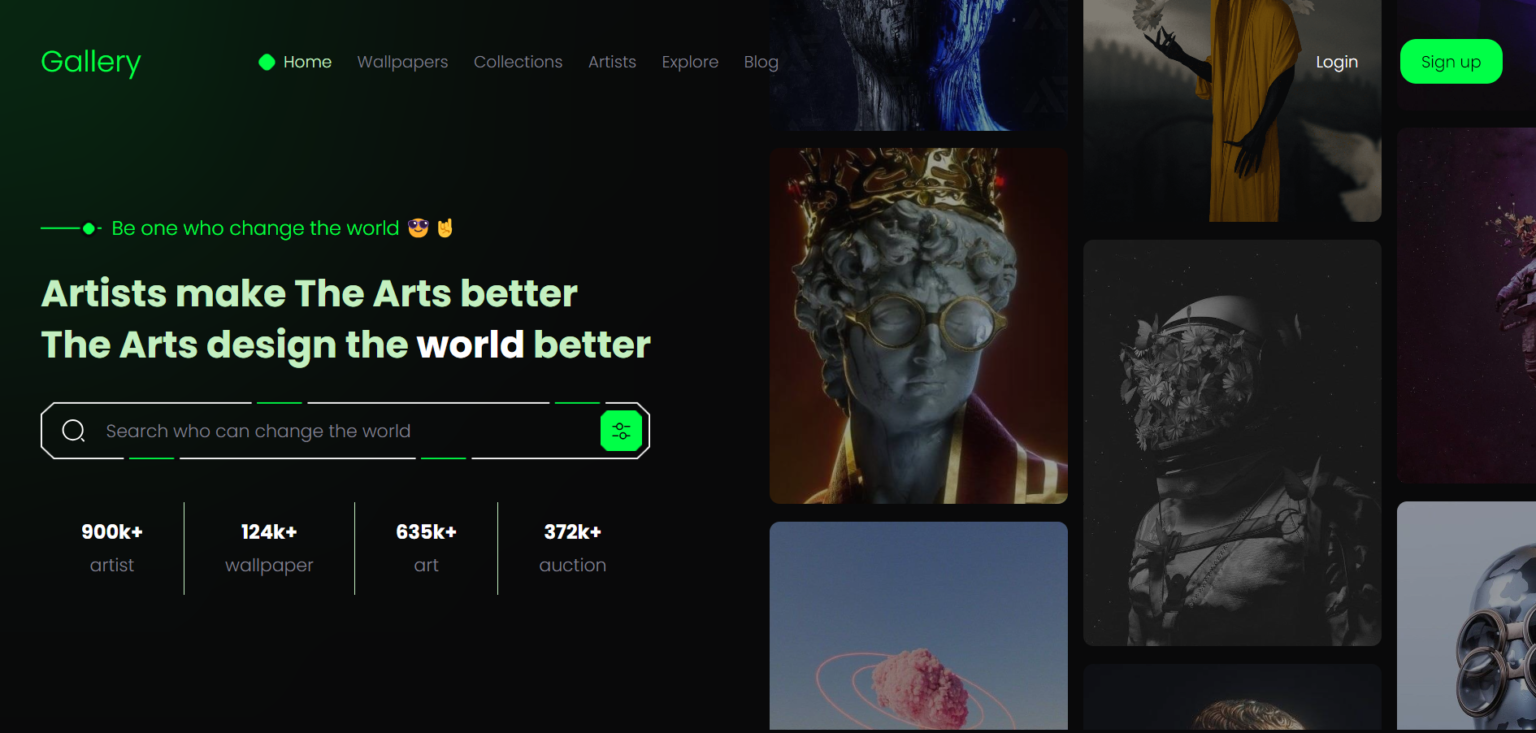 A Beautiful theme React Gallery Template » Coding Torque